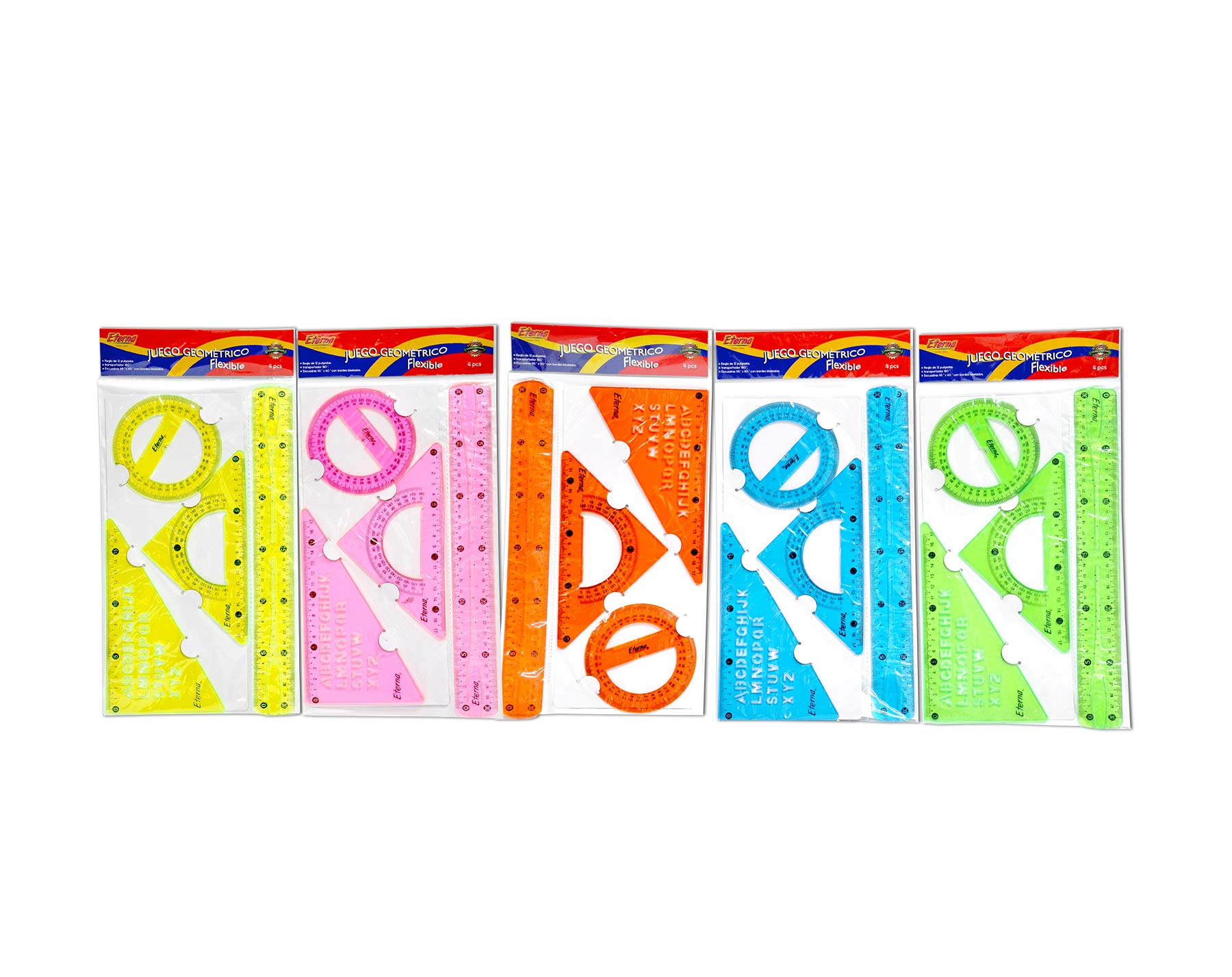 Juego Geométrico Flexible 4 Piezas|Eterna