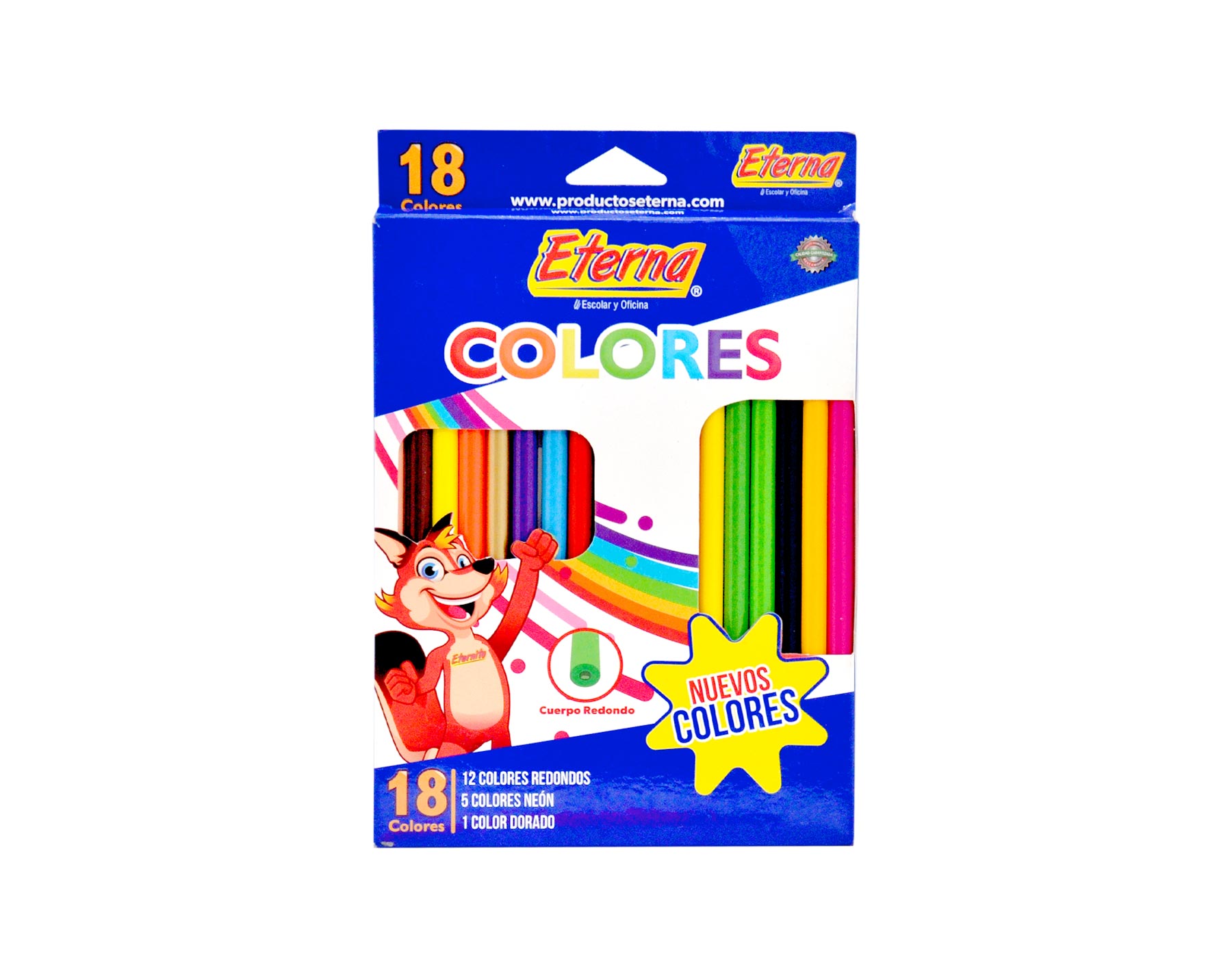Lápices de Colores Redondos Variados x 18 Eterna|Eterna