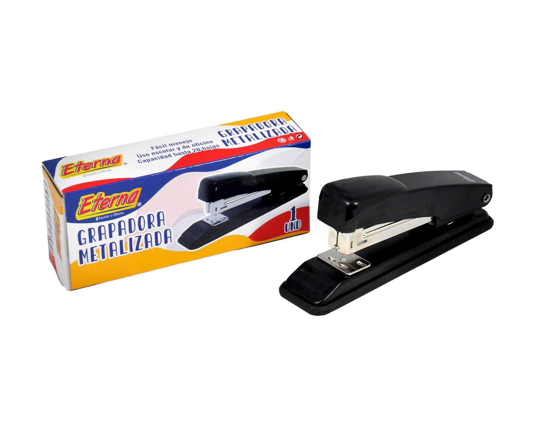 Grapadora Metalizada 20 hojas Eterna ET711