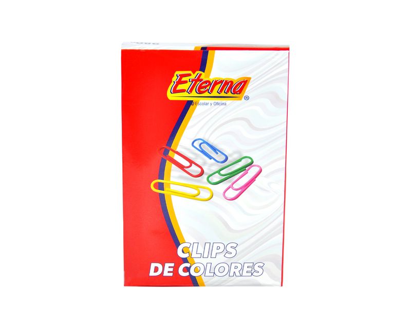 Caja de Clips Grandes en Colores Eterna ET808