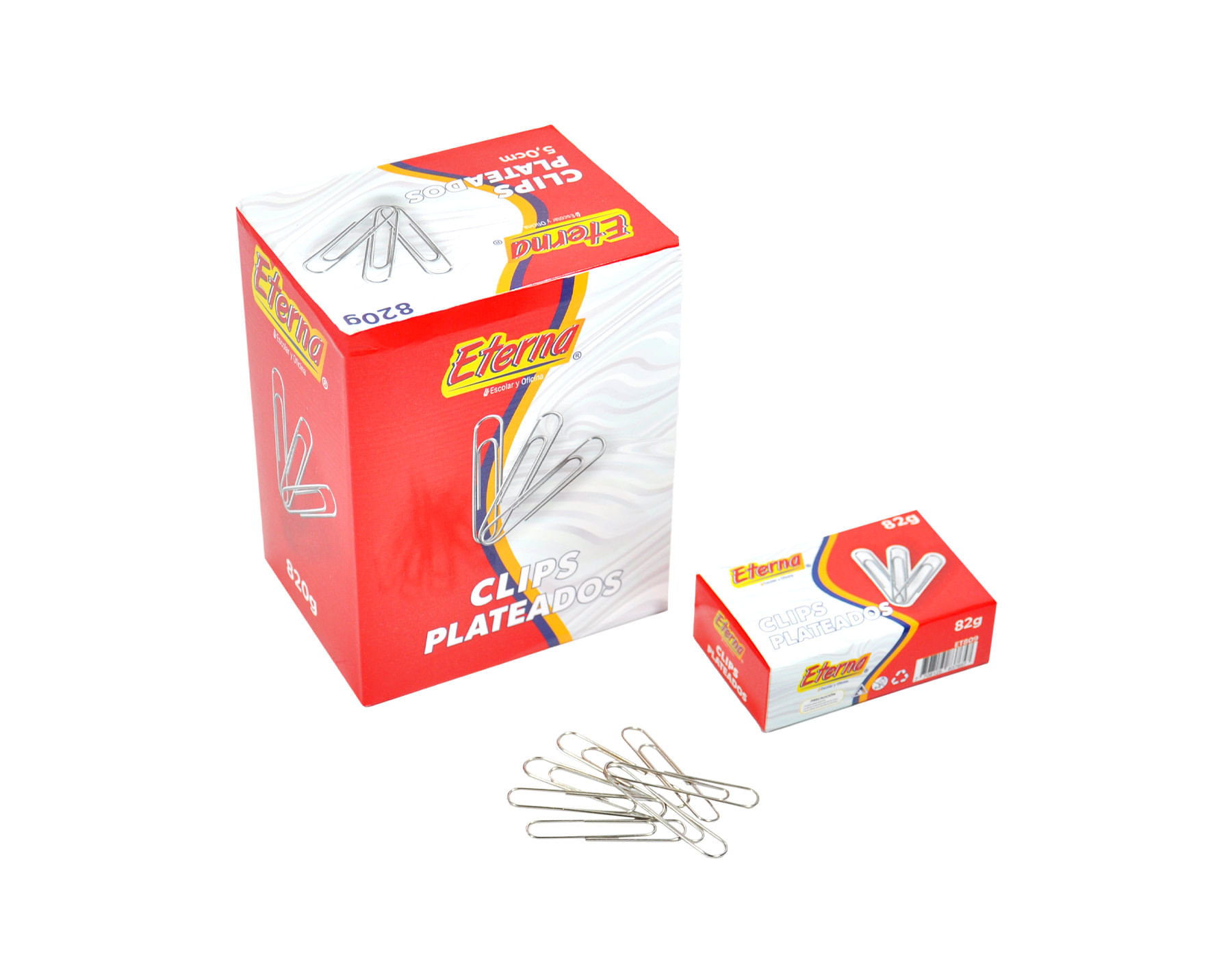 Caja de Clips Metálizados Grandes Eterna ET809